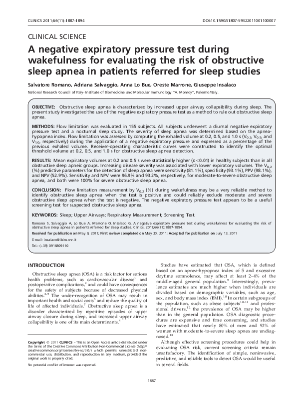 (PDF) A negative expiratory pressure test during wakefulness for ...