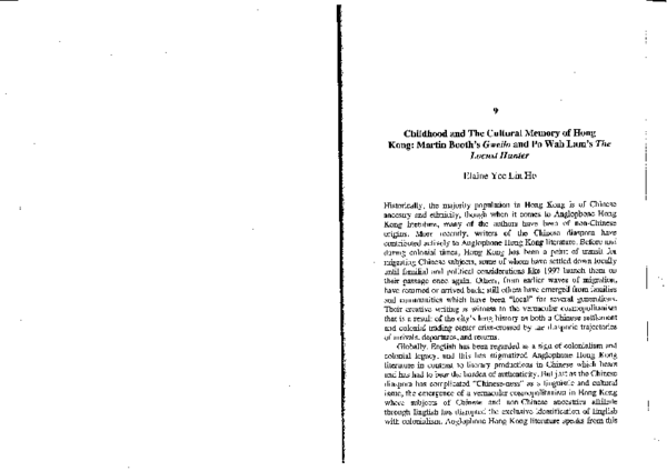 (PDF) Childhood and Cultural Memory in Hong Kong Fiction: Martin Booth ...