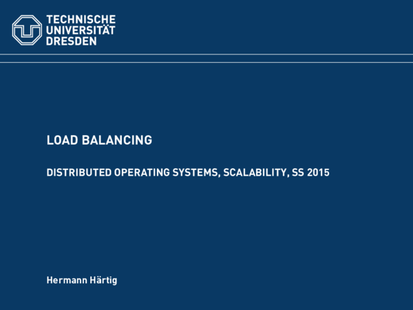 (PDF) Load Balancing in Distributed Systems
