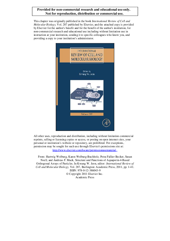 (PDF) Structure and functions of aquaporin-4-based orthogonal arrays of ...