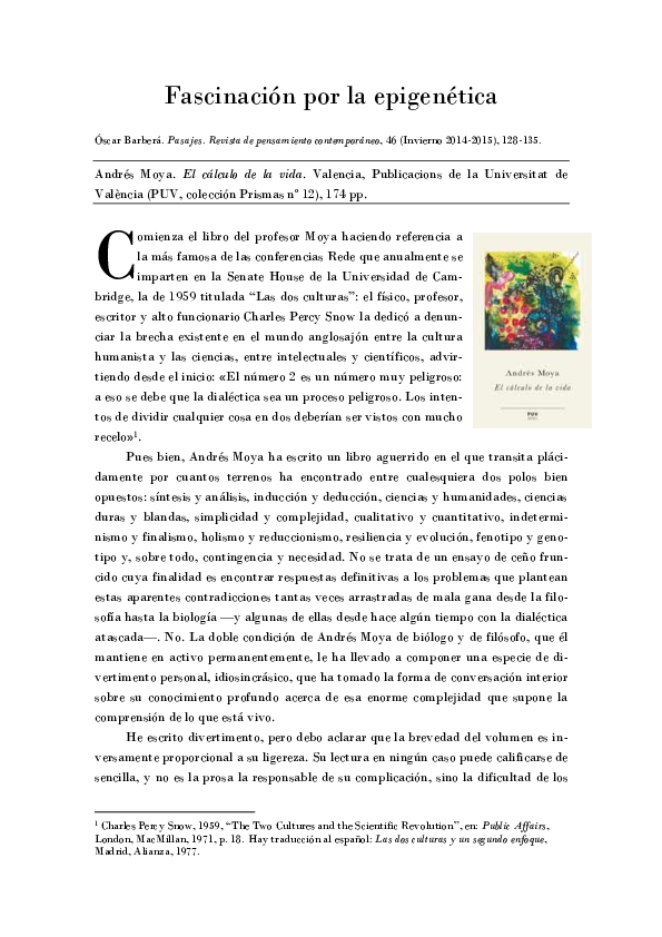 (PDF) Fascinación por la epigenética
