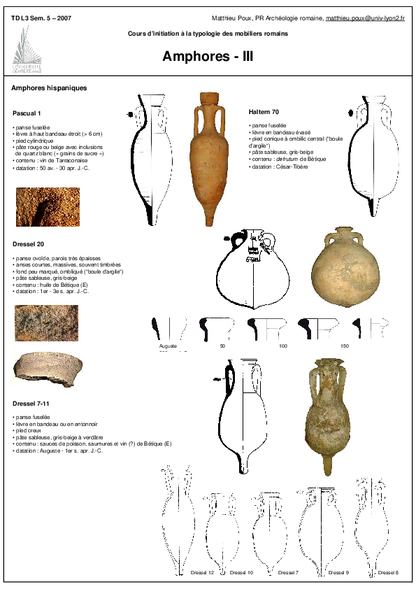 (PDF) Fiche typologique - Amphores (III)