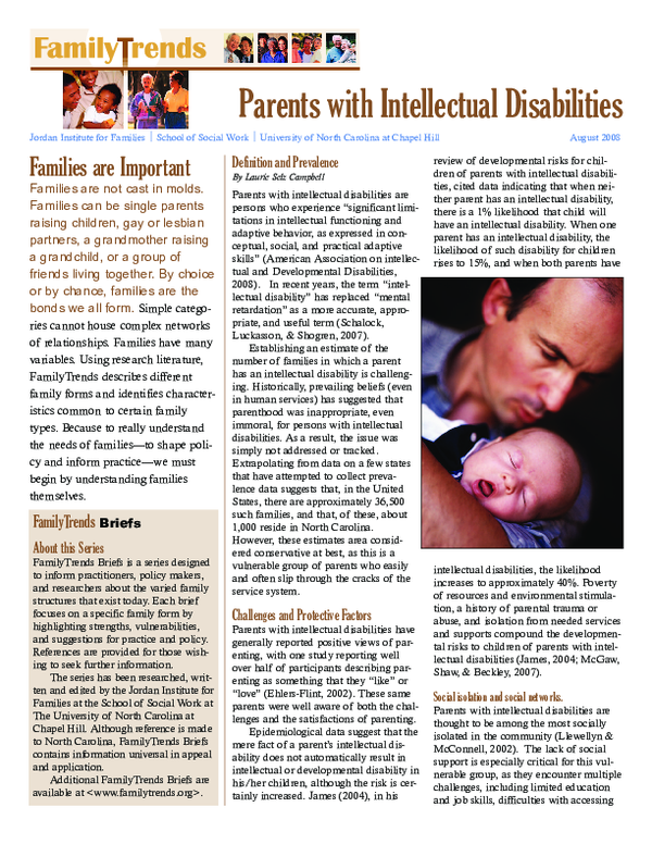 (PDF) Parents with Intellectual Disabilities