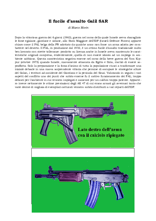 (PDF) Il Galil. The Galil assault rifle.