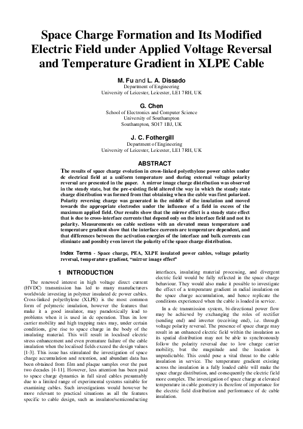 (PDF) Space charge formation and its modified electric field under applied voltage reversal and ...