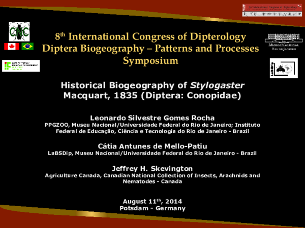 (PPT) Historical Biogeography of Stylogaster Macquart, 1835 (Diptera ...
