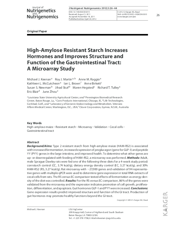 (PDF) High-Amylose Resistant Starch Increases Hormones and Improves ...