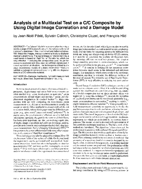 (PDF) Analysis of a multiaxial test on a C/C composite by using digital ...
