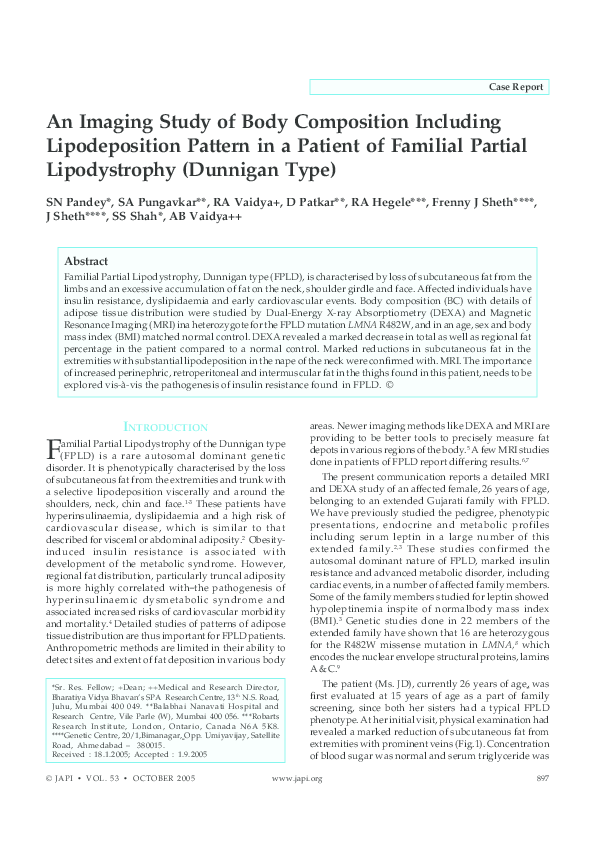 (PDF) An Imaging Study of Body Composition Including Lipodeposition ...
