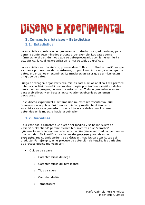 (DOC) Diseño experimental