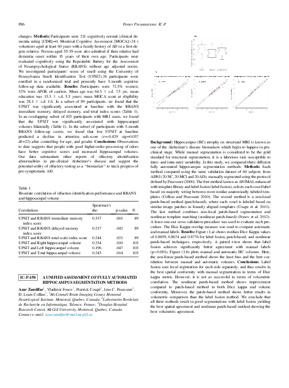 (PDF) A UNIFIED ASSESSMENT OF FULLY AUTOMATED HIPPOCAMPUS SEGMENTATION METHODS