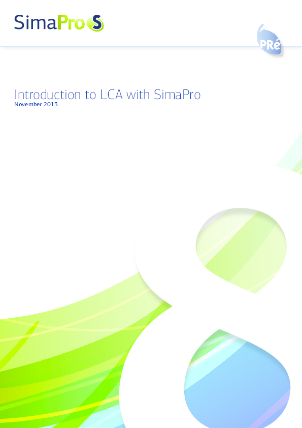 (PDF) Sima Pro 8 Introduction to LCA