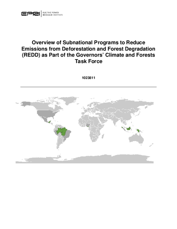 (PDF) Overview of Subnational Programs to Reduce Emissions from ...