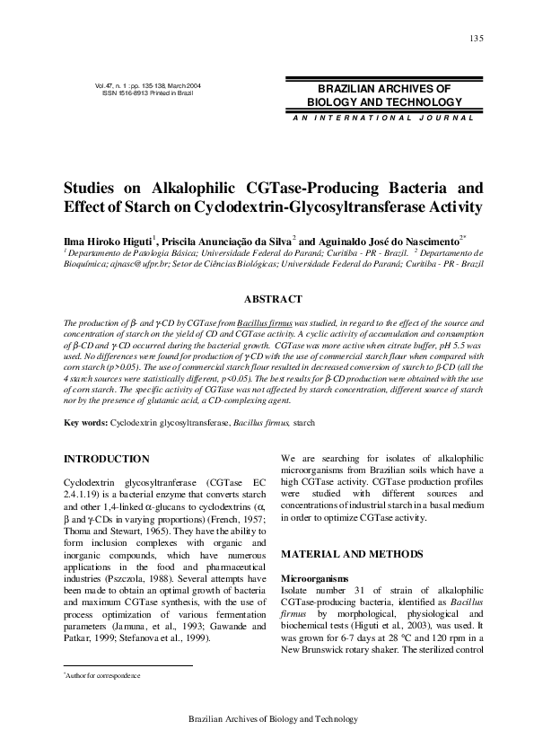 (PDF) Studies on alkalophilic CGTase-producing bacteria and effect of starch on cyclodextrin ...