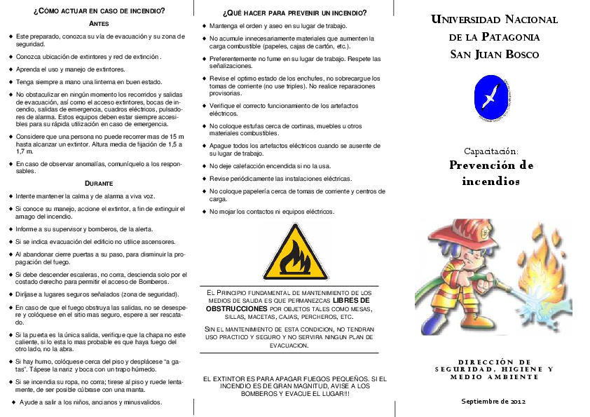 (PDF) Folleto de Capacitacion prevencion de incendios