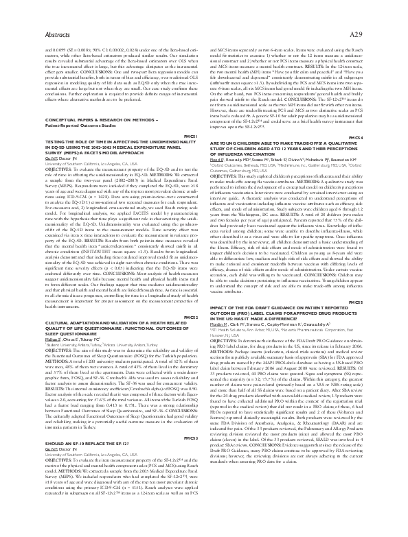 (PDF) PMC52 CULTURAL ADAPTATION AND VALIDATION OF A HEATH RELATED ...