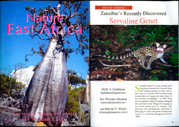(PDF) Zanzibar's recently discovered servaline genet