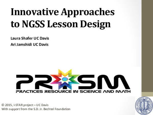 (PDF) Innovative Approaches to NGSS Lesson Design