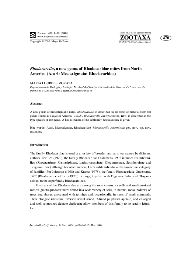 (PDF) Neoepicrius, Gen. N., from Western North America (Acari ...