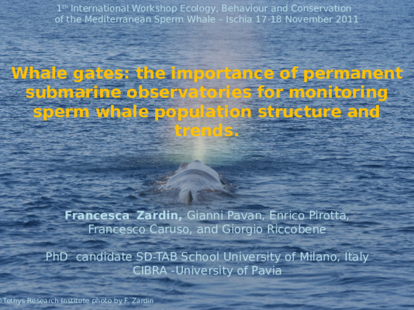(PPT) Whale gates: the importance of permanent submarine observatories ...