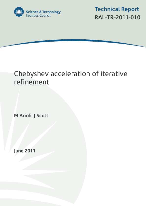 Pdf Chebyshev Acceleration Of Iterative Refinement Mario Arioli