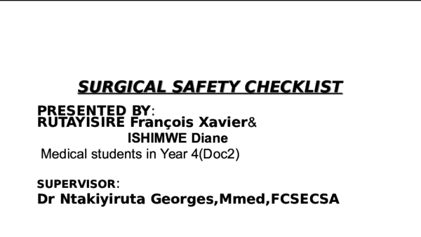 (PPT) Surgical safety checklist
