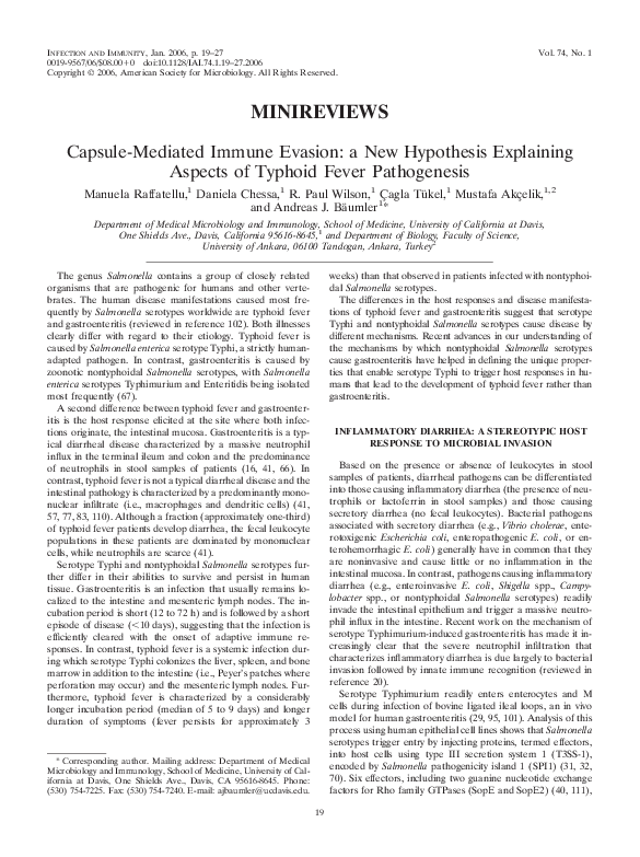 (PDF) Capsule-Mediated Immune Evasion: a New Hypothesis Explaining ...