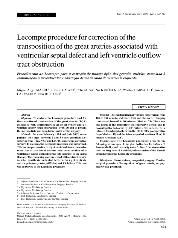 (PDF) Procedimento de Lecompte para a correção de transposição das ...