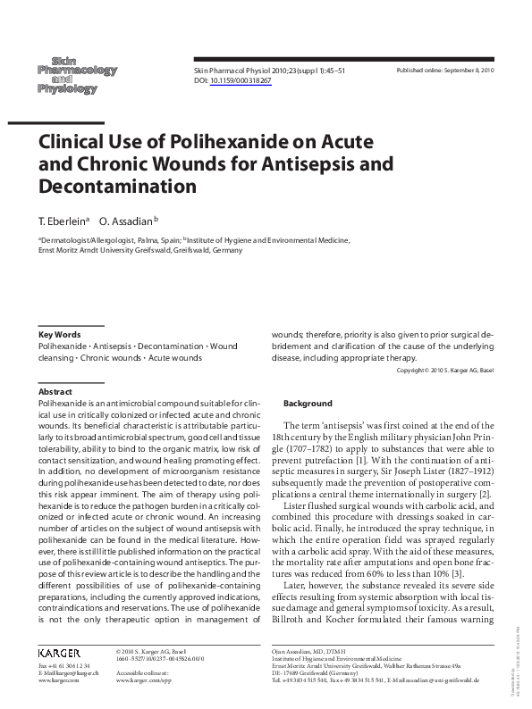 (PDF) Clinical Use of Polihexanide on Acute and Chronic Wounds for ...