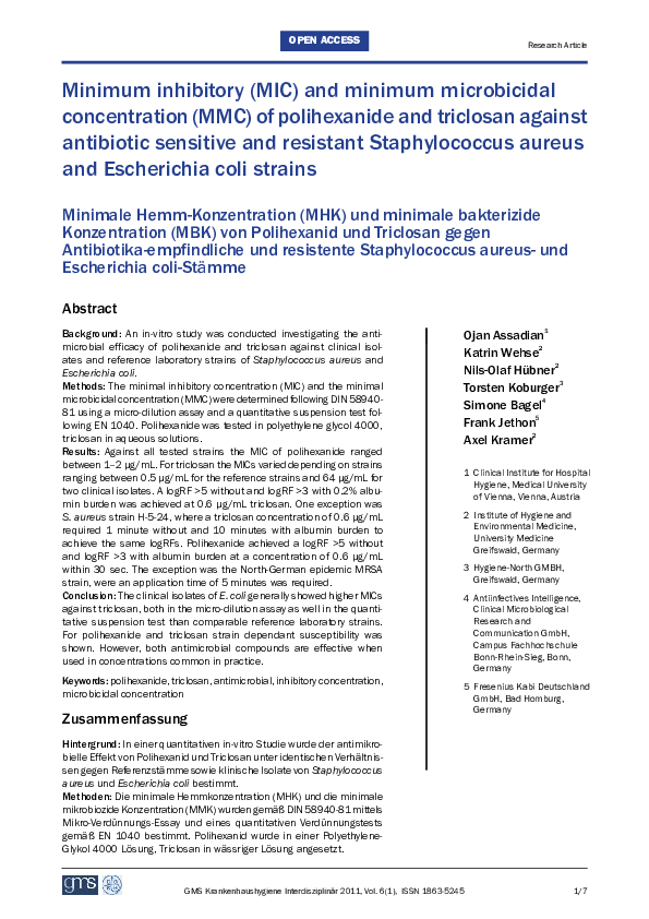 (PDF) Minimum inhibitory (MIC) and minimum microbicidal concentration ...
