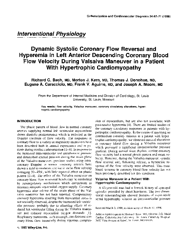 (PDF) Dynamic systolic coronary flow reversal and hyperemia in left ...