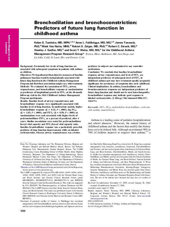 (PDF) Bronchodilation and bronchoconstriction: Predictors of future ...