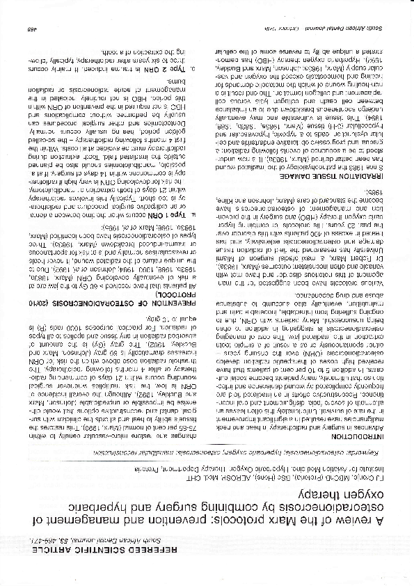 (PDF) A review of the Marx protocols: prevention and management of ...