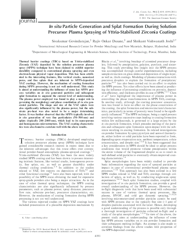 (PDF) Substrate temperature effects on splat formation, microstructure ...
