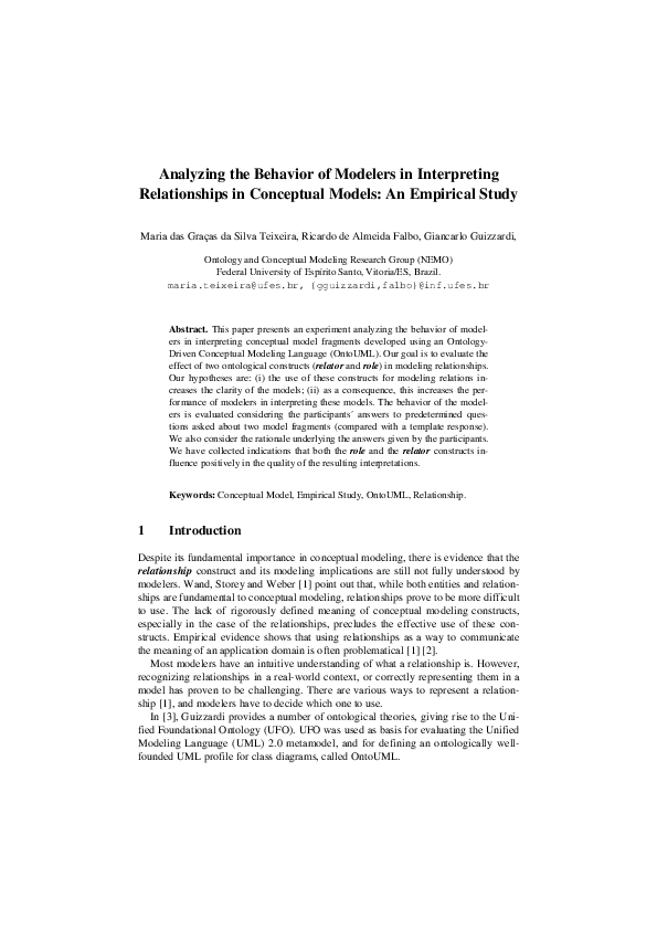(PDF) Analyzing the Behavior of Modelers in Interpreting Relationships ...