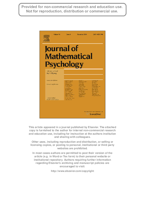 (PDF) Semiorders and thresholds of utility discrimination: Solving the ...