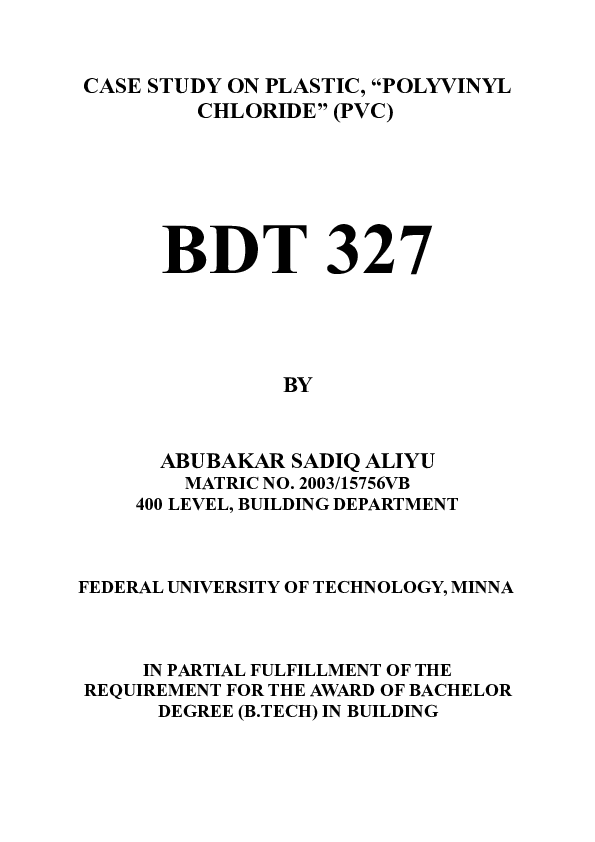 (DOC) CASE STUDY ON PLASTIC