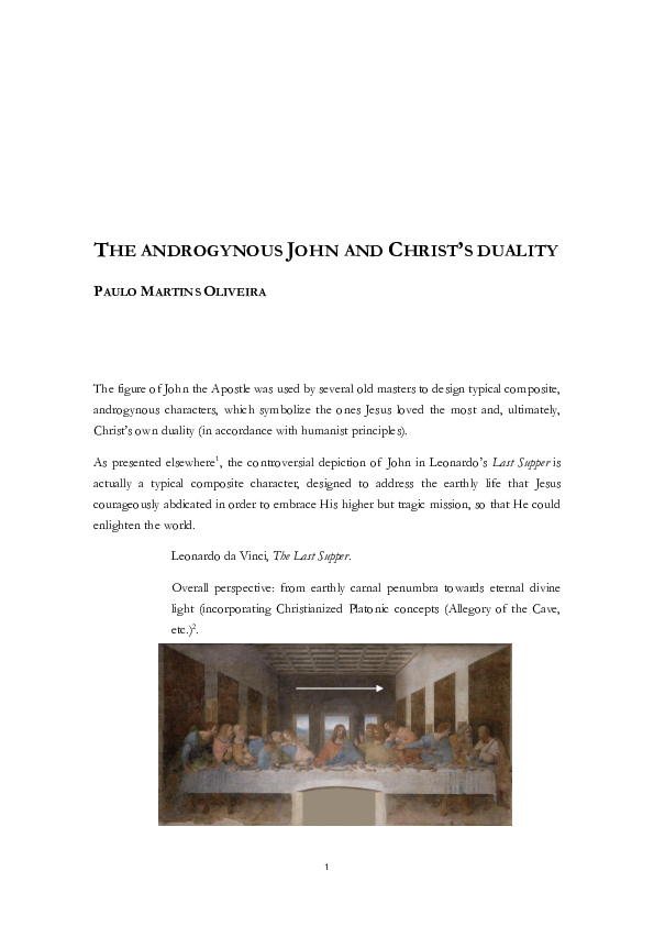 (PDF) (Eng) The androgynous John and Christ's duality