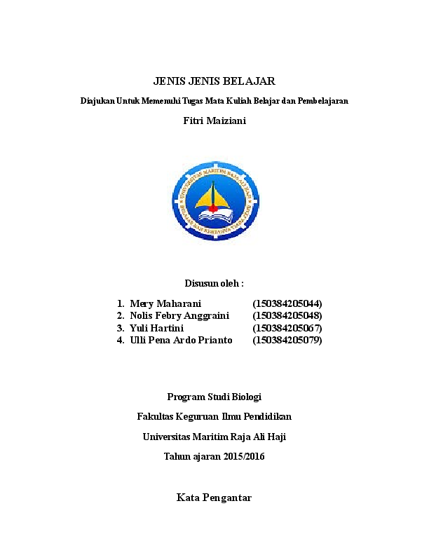 (DOC) Makalah Belajar dan Pembelajaran : Jenis-Jenis Belajar (DOC) Makalah Belajar dan Pembelajaran : Jenis-Jenis Belajar