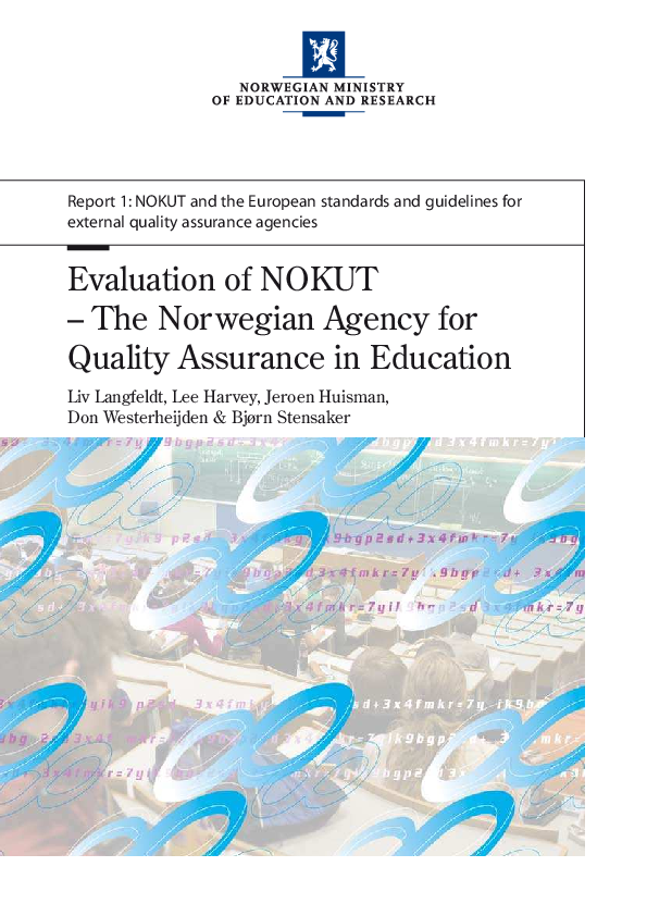 (PDF) External Review of NOKUT, Report 1: NOKUT and the European ...