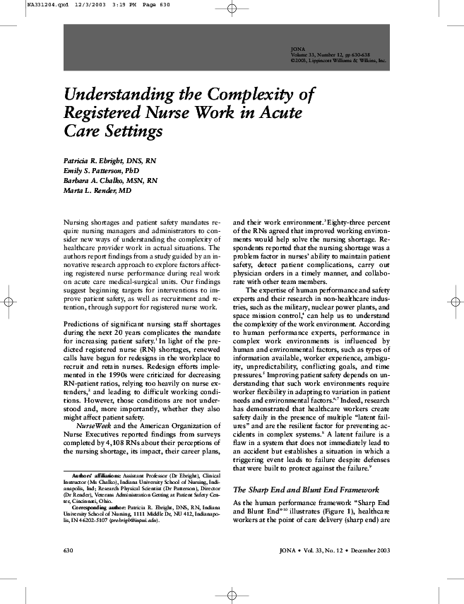 The Sharp End Nursing