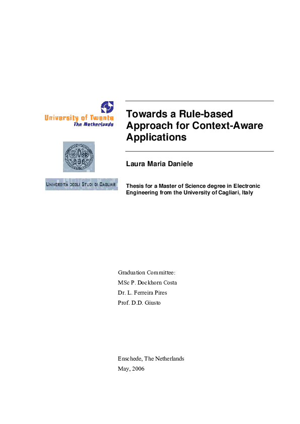 (PDF) Towards a Rule-Based Approach for Context-Aware Applications