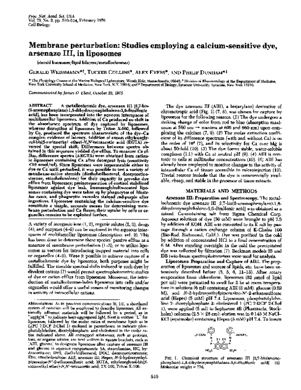 (PDF) Membrane perturbation: studies employing a calcium-sensitive dye ...