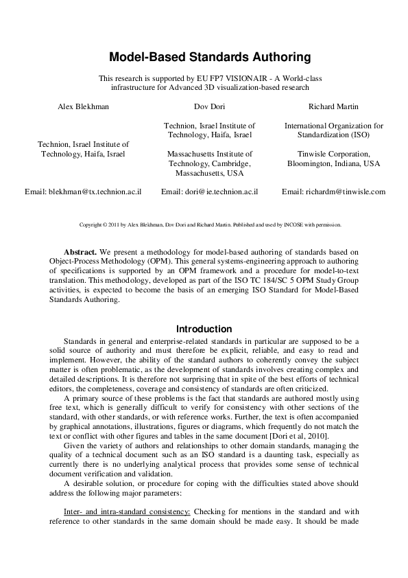 (PDF) Model-based standards authoring