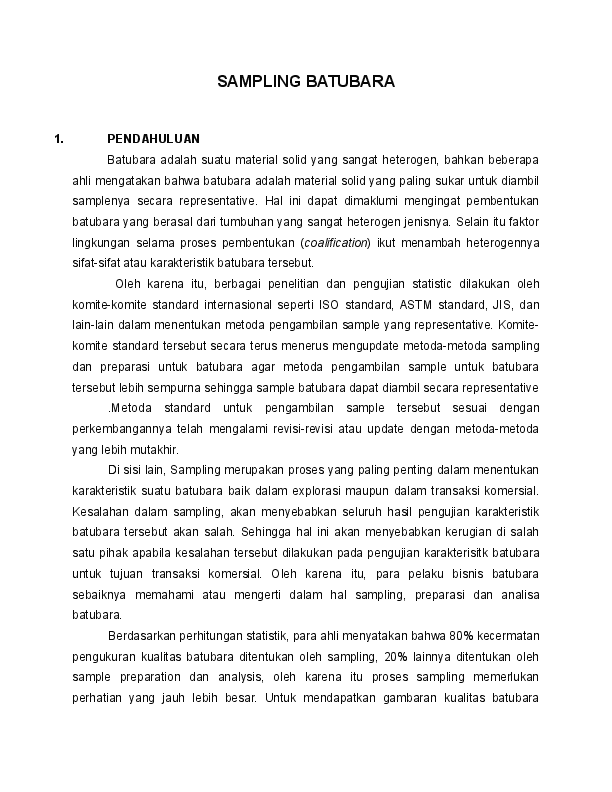 (DOC) sampling batubara
