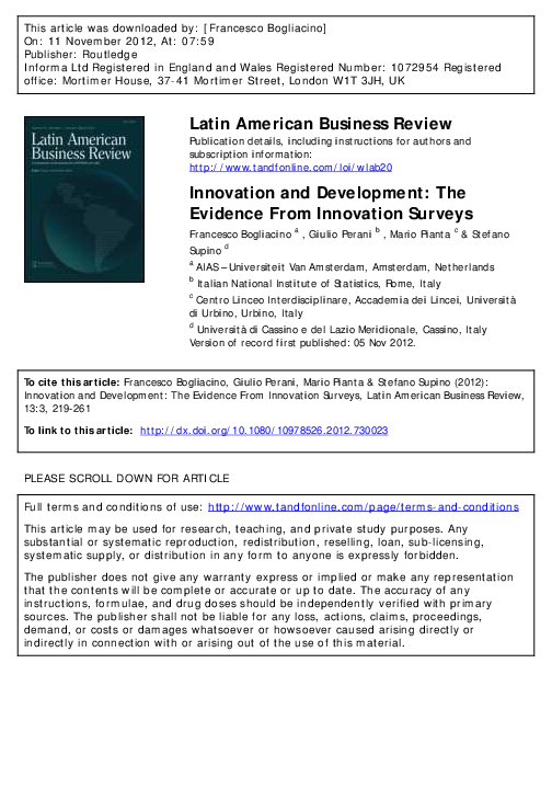 (PDF) Innovation in Developing Countries. The Evidence from Innovation ...