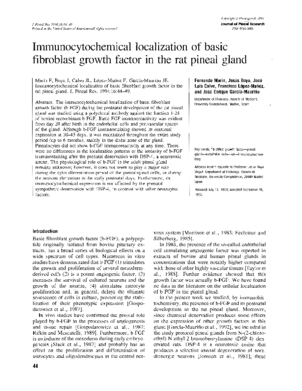(PDF) Isolation of an amino terminal extended form of basic fibroblast ...