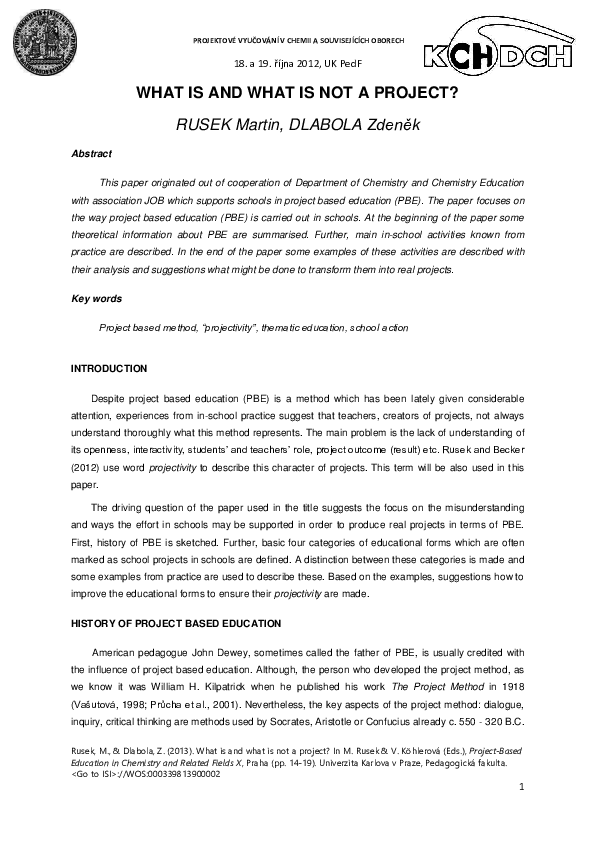 What is and what is not a project?