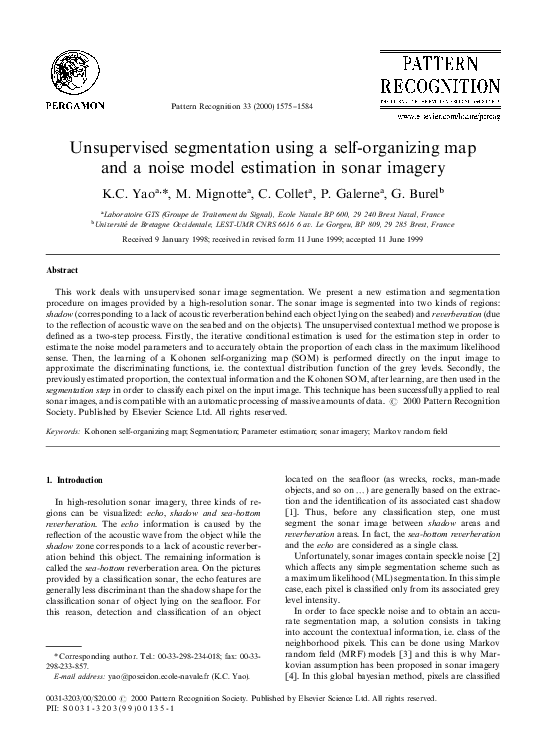 (PDF) Unsupervised segmentation using a self-organizing map and a noise model estimation in ...