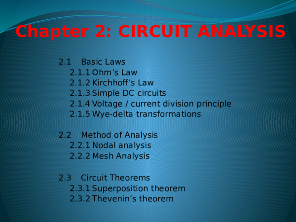 (PPT) Circuit Analysis